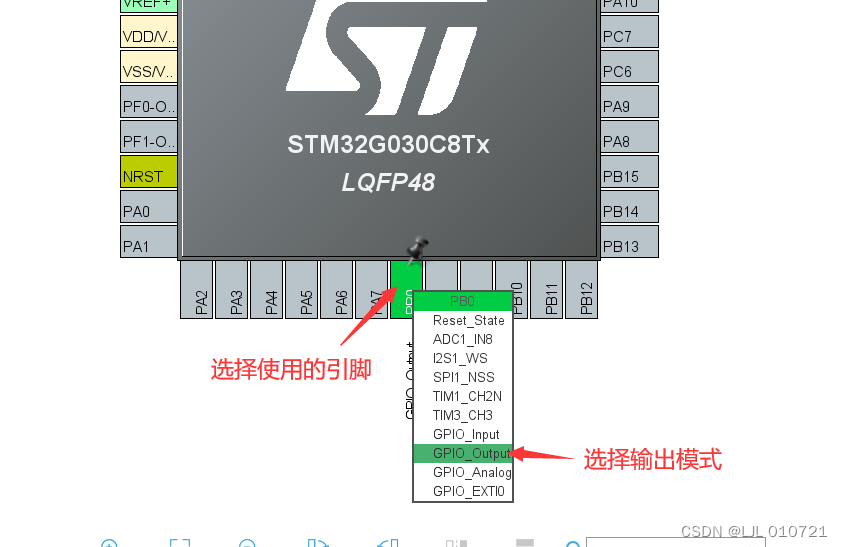 GPIO输出控制PB0，程序设计步骤-CSDN博客
