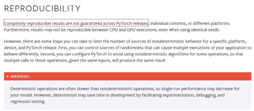 Costable reproducibility about Pytorch model training - Programmer Sought