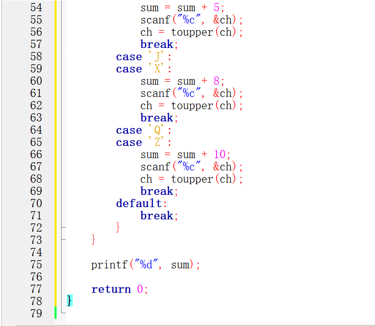 Problem G: 计算单词的值_在十字拼字游戏中,玩家利用小卡片组成单词,每个卡片包含字母和面值。面值根据字母-CSDN博客