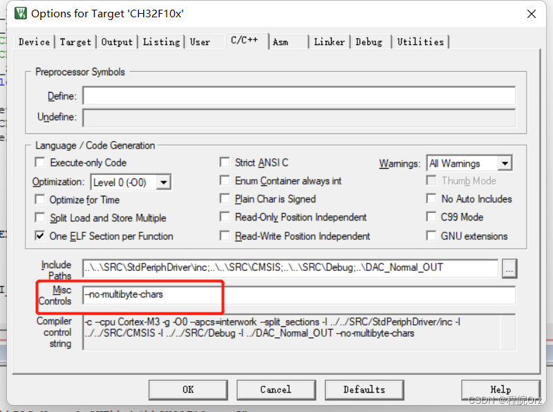 Mdk Keil 5 中文字符串 编译错误（mainc236 Error 8 Missing Closing Quote）keil5 编译中文字符出错 Csdn博客