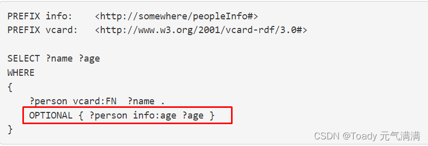SPARQL中常见的关键字含义(PREFIX,FILTER,OPTIONAL等)_sparql filter-CSDN博客