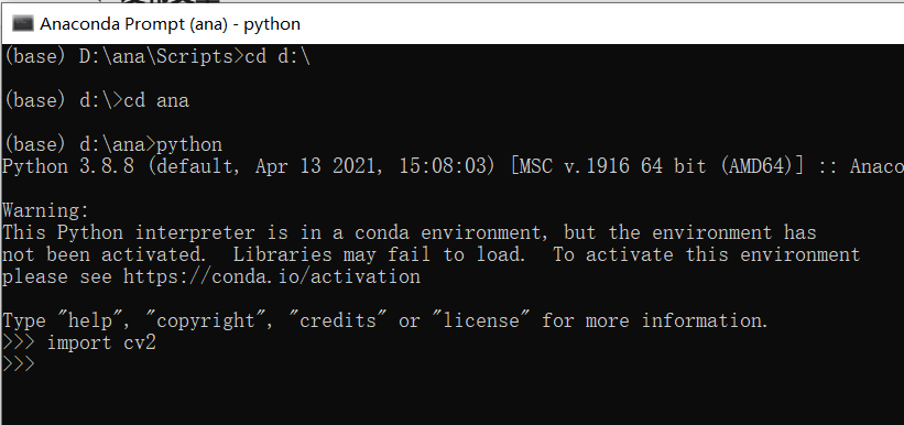 anaconda安装opencv-CSDN博客