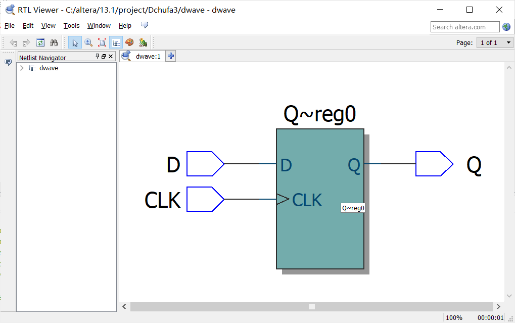 Quartus II实现D触发器及时序仿真_university program vwf是什么意思_WOOZI9600L²的博客-CSDN博客