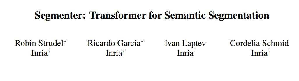 【图像分割】Segmenter: Transformer for Semantic Segmentation_semantic segmentation based on ...