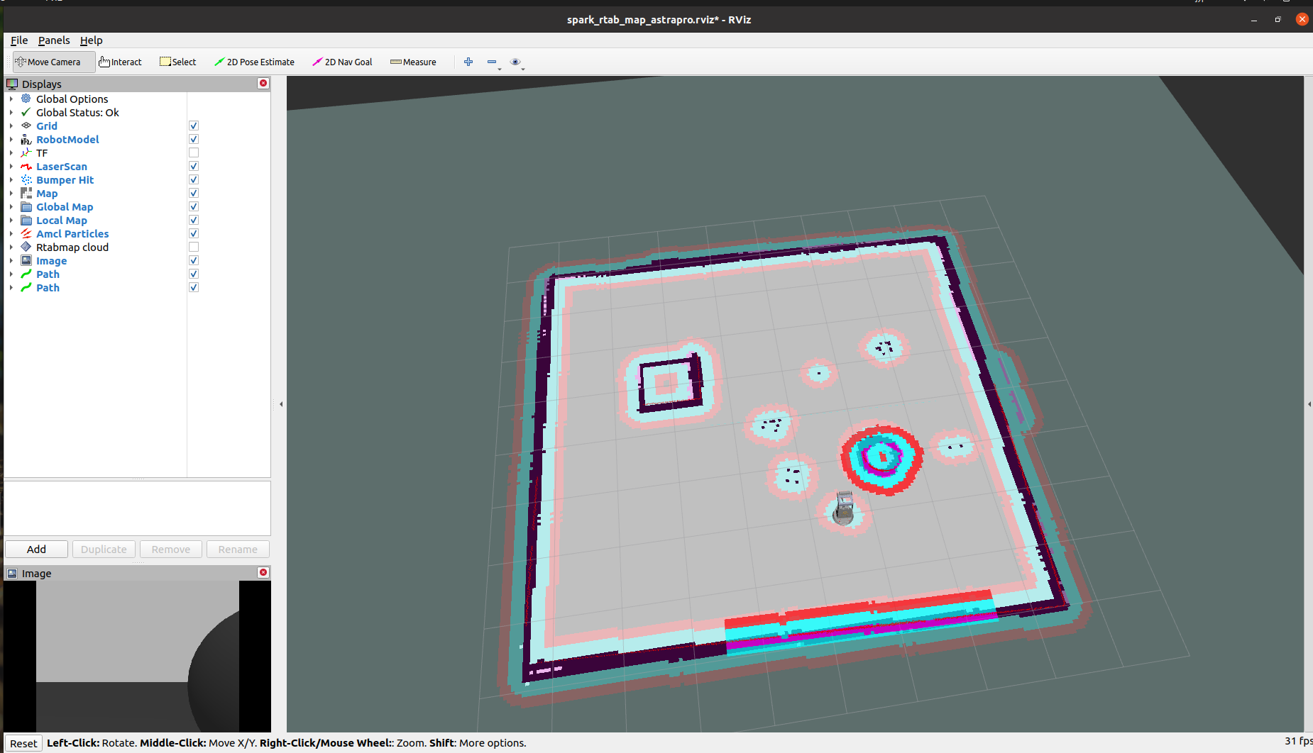 【踩坑记录】仿真环境使用小车进行Rtabmap 3D Slam（深度摄像头）_rtabmap noetic-CSDN博客