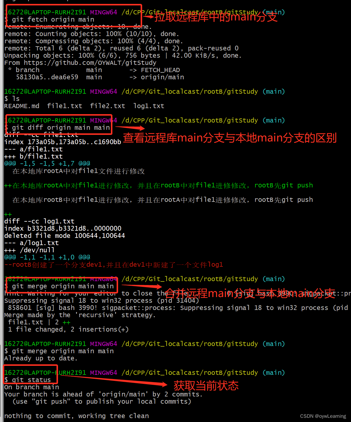 Git/Github的基础操作_git fetch origin main-CSDN博客