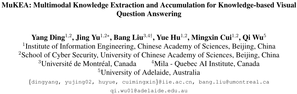 视觉问答＞＞2022：MuKEA: Multimodal Knowledge Extraction and Accumulation for Knowledge-based VQA_mukea ...