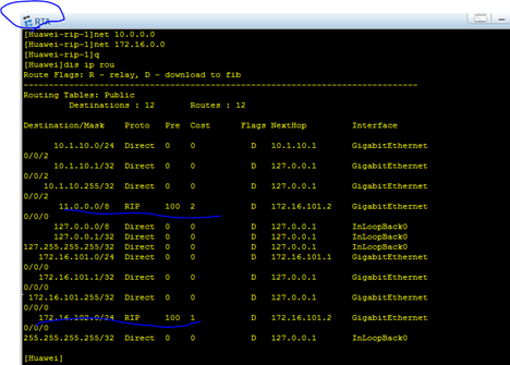 基于华为ensp的计算机网络实验(路由器配置 RIPv1 基本功能)_enter system view, return user view with ctrl+z.-CSDN博客