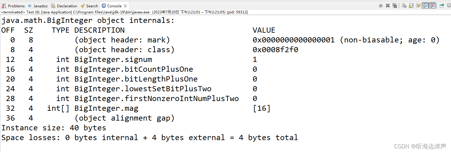 用jol(java Object Layout)工具分析对象在java虚拟机中的内存占用情况java Jol使用 Csdn博客