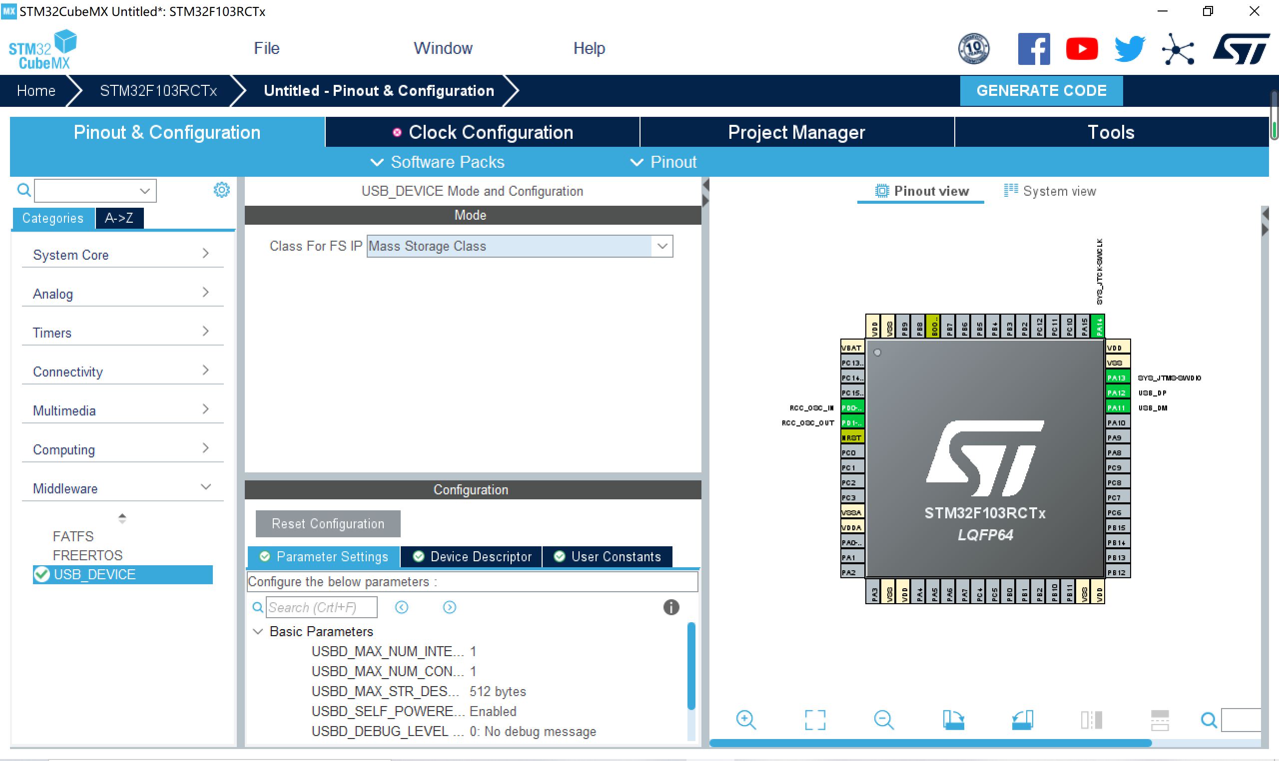STM32——USB 内部FLASH模拟U盘_stm32 usb mass storge class-CSDN博客