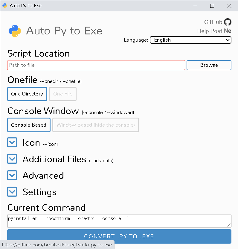 python打包工具：auto-py-to-exe_auto-py-to-exe initializing-CSDN博客