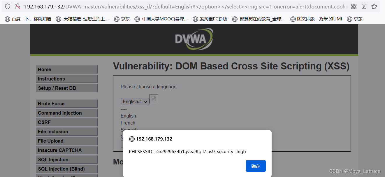 Dvwa之XSS（DOM）全级别学习 笔记_dvwa dom-CSDN博客