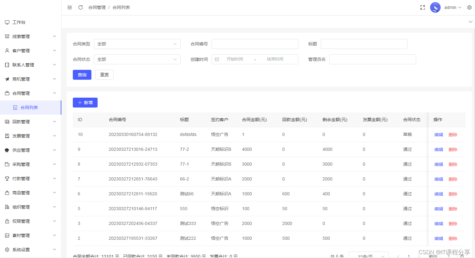 Java版crm客户管理系统源码 Crm小程序源码likeshop Crm Java 源码 Csdn博客 