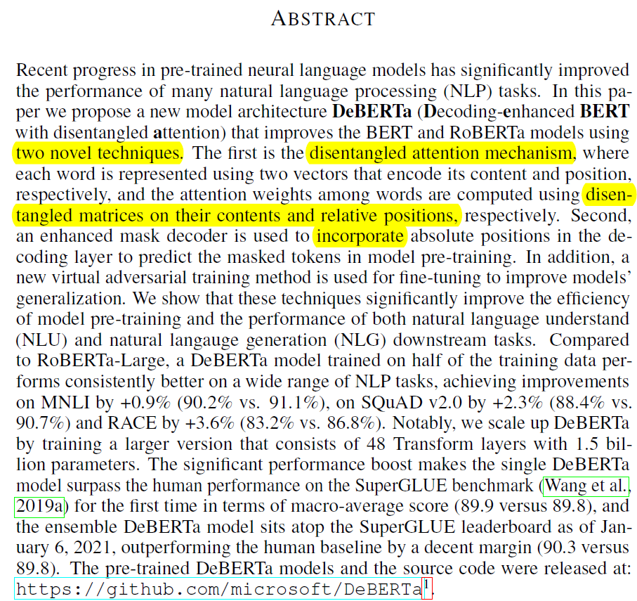 DEBERTA: DECODING-ENHANCED BERT WITH DISENTANGLEDATTENTION_代码deberta: decoding-enhanced bert ...