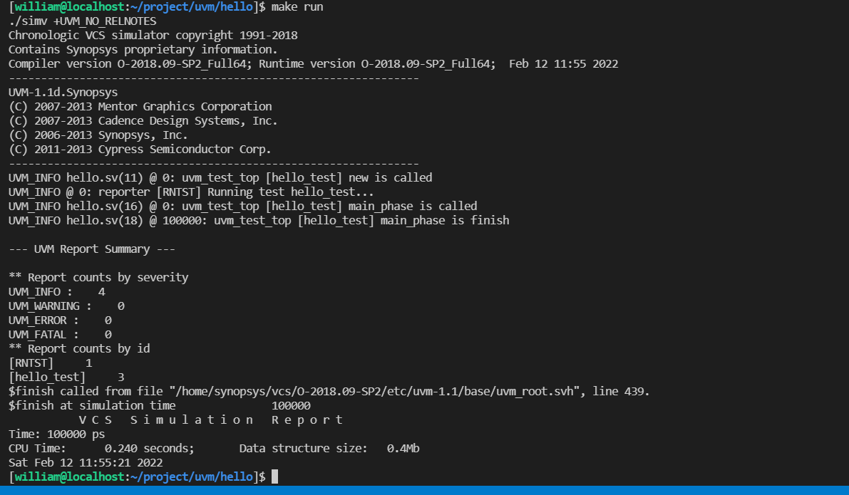 UVM学习之路（3）— 基于UVM的第一个Hello程序_vscode uvm的插件-CSDN博客