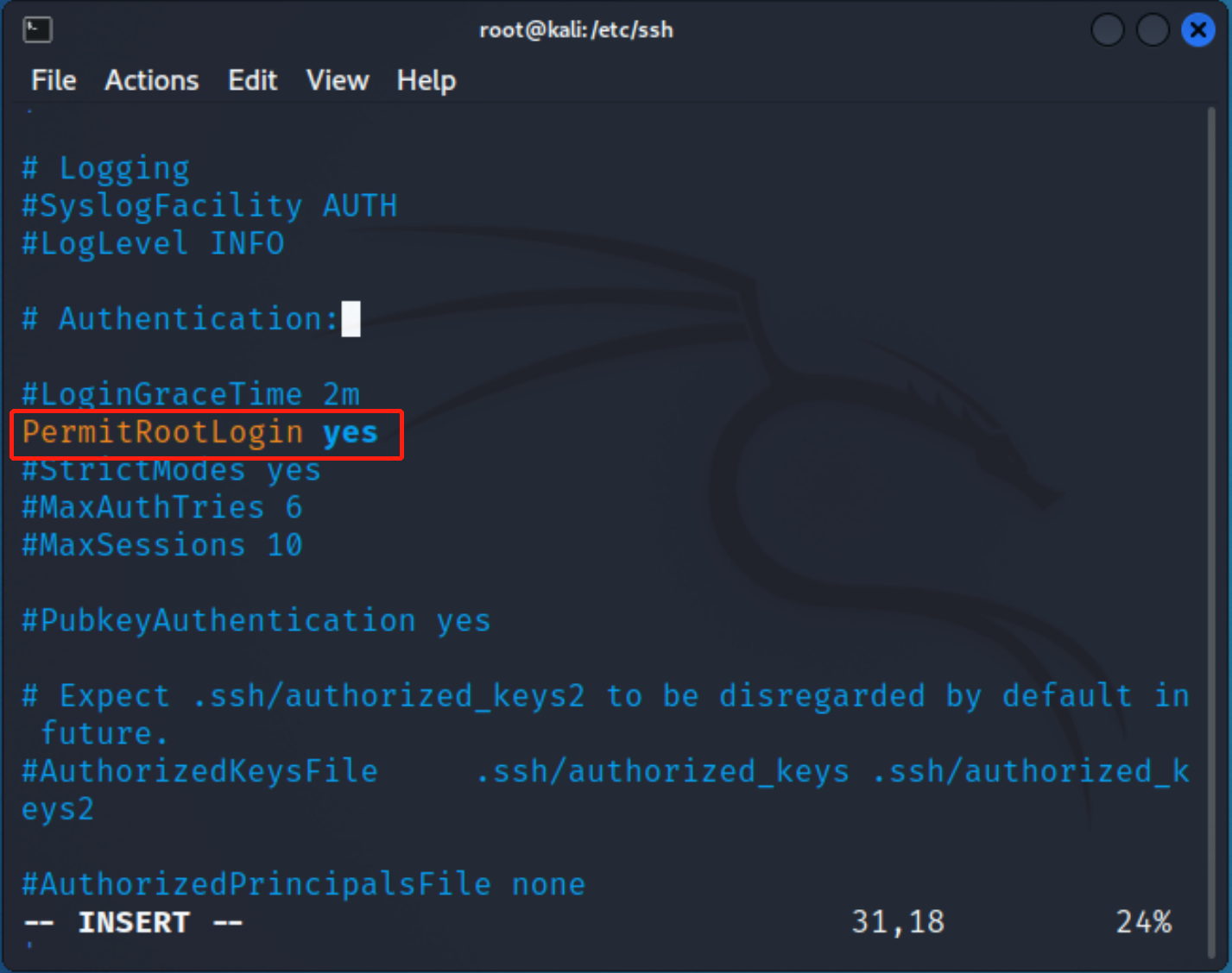 [kali配置ssh远程登录]--配置参数以及排查问题_kali ssh远程登录-CSDN博客