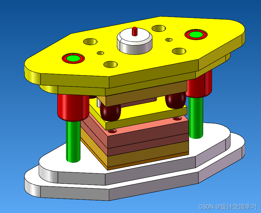 垫片落料冲孔复合模设计（说明书+CAD图纸+PROE三维+SolidWorks+答辩ppt)_复合模设计说明书-CSDN博客