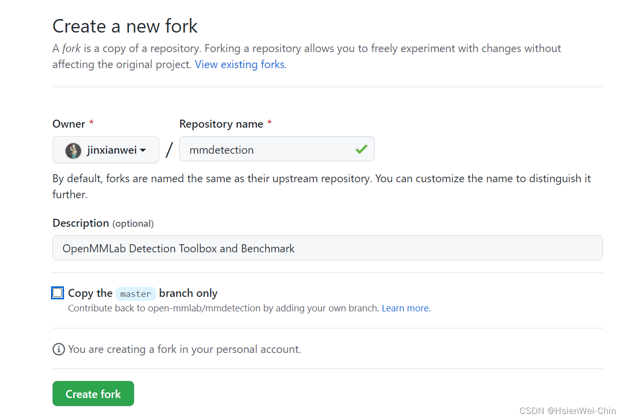 Github的fork,提交,回退copy The Master Branch Only Csdn博客