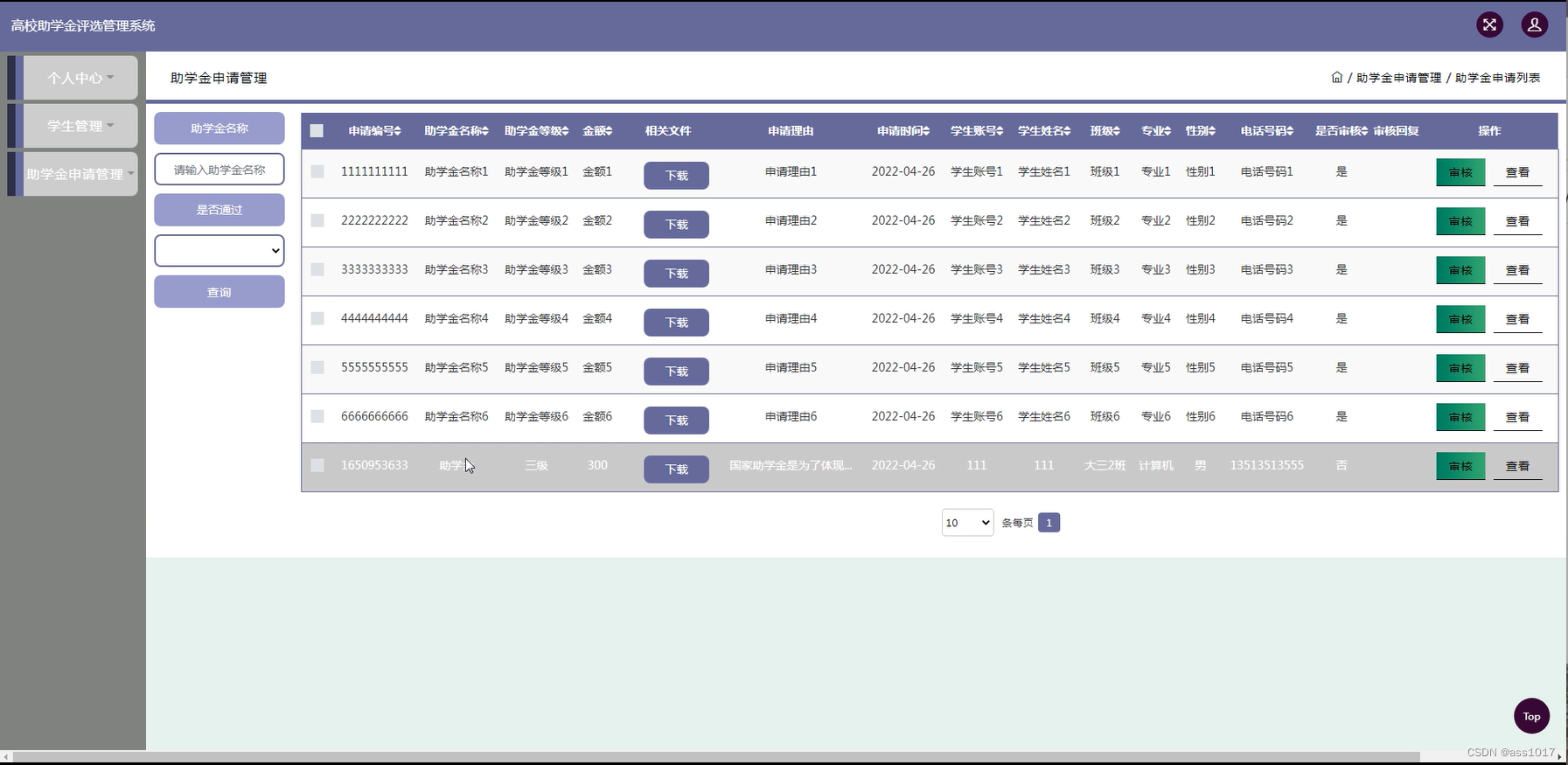 Ssm Jsp计算机毕业设计高校助学金预审管理系统w2fr3【源码、程序、数据库、部署】 Csdn博客