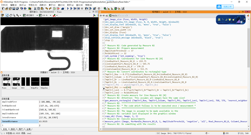 机器视觉测量拟合中级篇，halcon实战，measure测量助手_halcon measure-CSDN博客