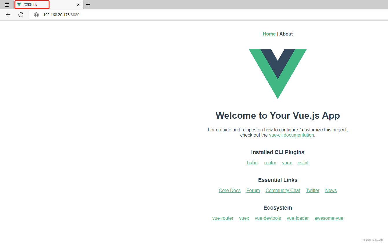 修改vue项目，html的title标签默认值_解决vue登陆完刷新后title值变为默认值-CSDN博客