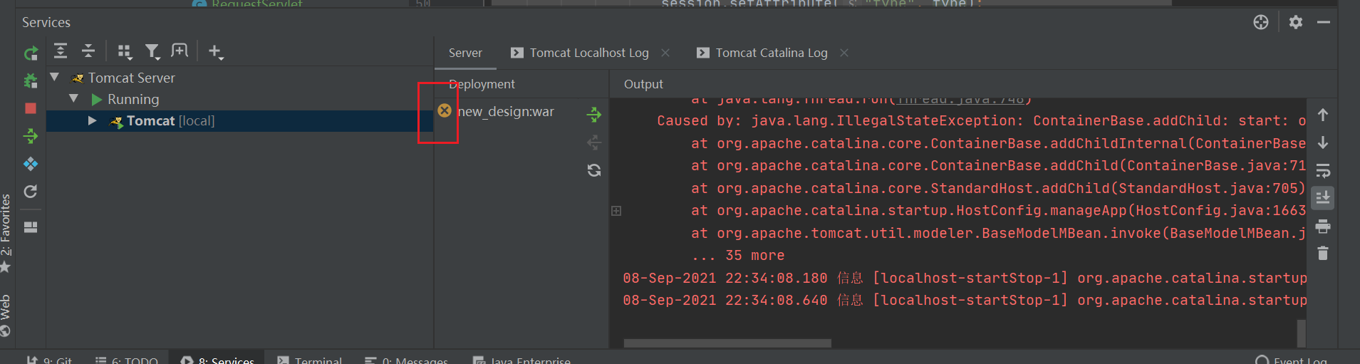 Tomcat突然无法启动，caused By Java Lang Illegalstateexception Caused By Java