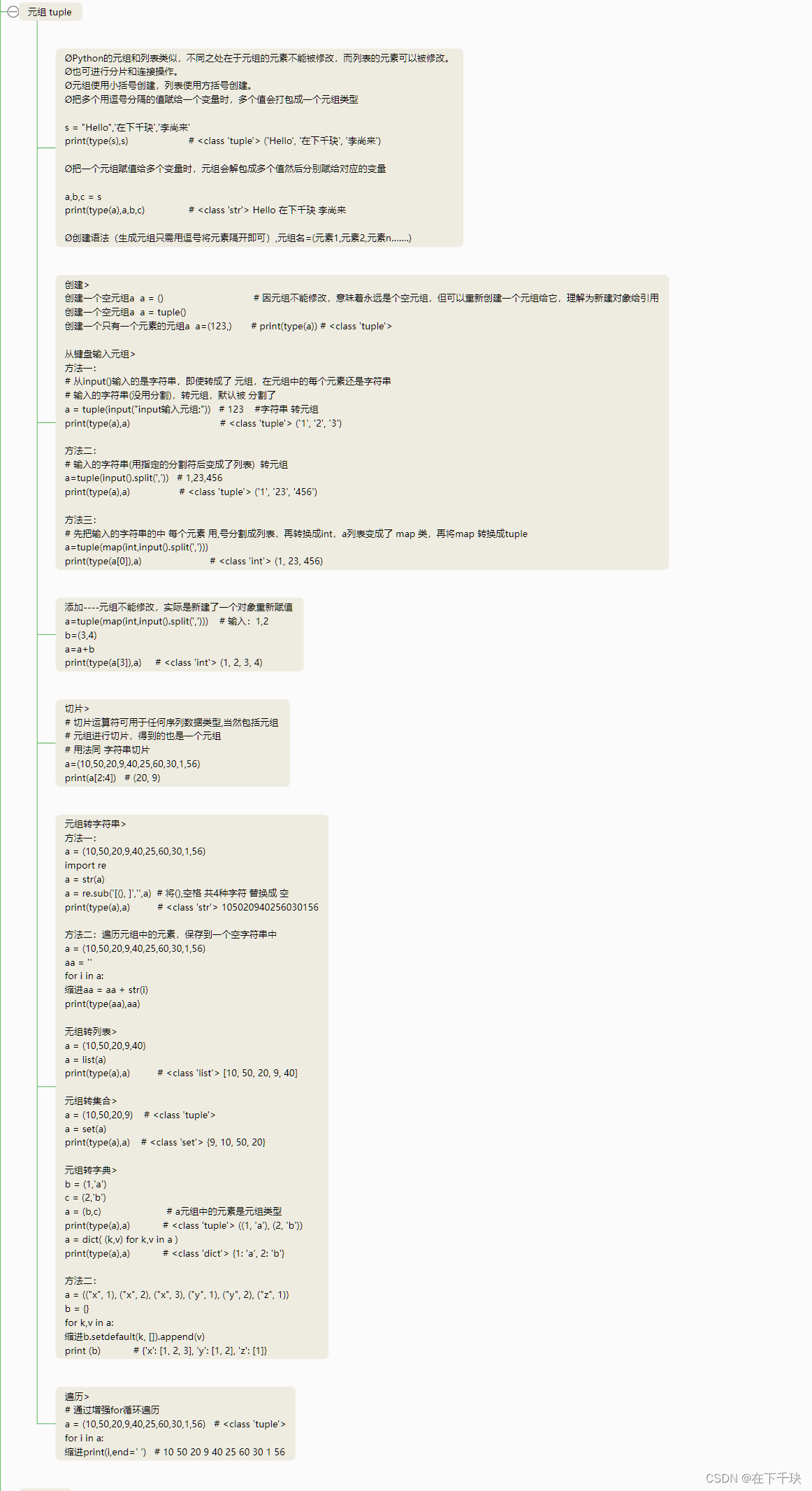 Python 组合数据类型 元组tuple 基础操作 Csdn博客