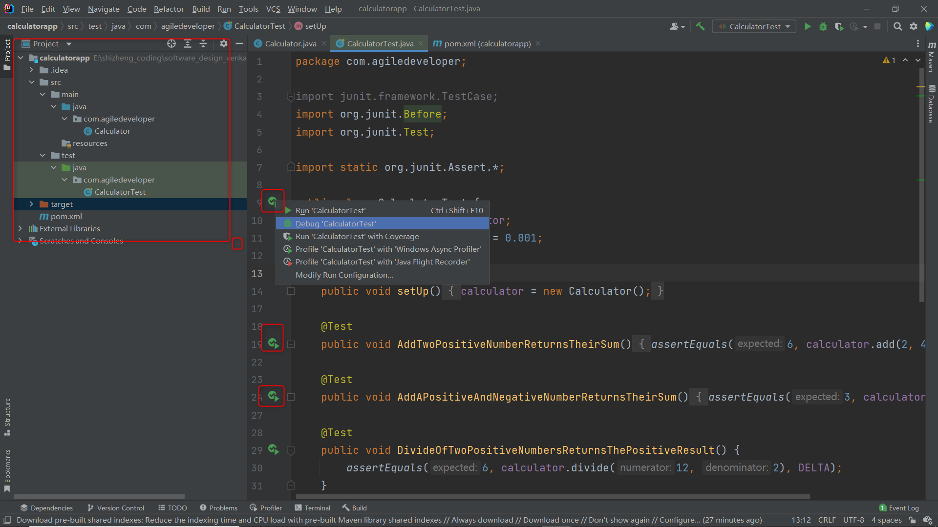 IDEA中Maven项目创建单元测试(JUnit4)_junit4 maven-CSDN博客