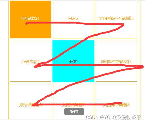 Vue实现33九宫格抽奖(并拓展实现nn多宫格抽奖) Csdn博客
