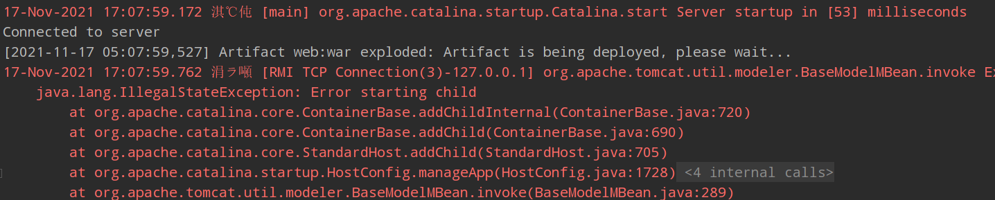 idea 解决报错 Artifact web:war exploded: Error during artifact deployment. See server log for ...