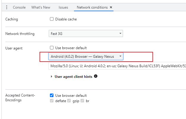 Chrome浏览器在开发者工具中如何设置User Agent_chrome useragent-CSDN博客