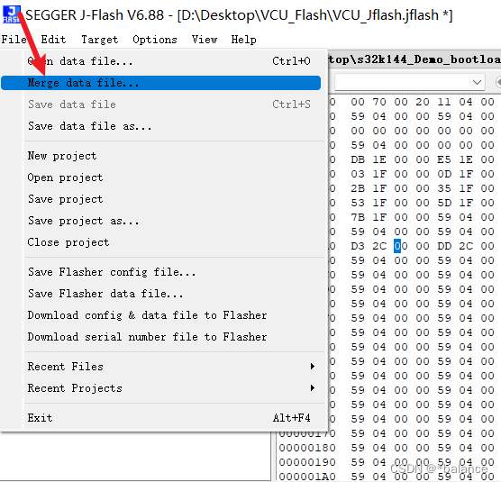 Sk32k144：生成hex文件和烧写（jflash）_jflash文件如何生成-CSDN博客