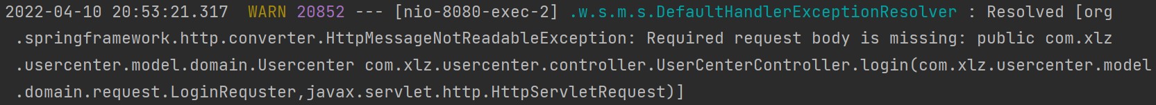 关于WARN 20852 --- [nio-8080-exec-4] .w.s.m.s.DefaultHandlerExceptionResolver警告问题或请求体格式是json数据时的报 ...