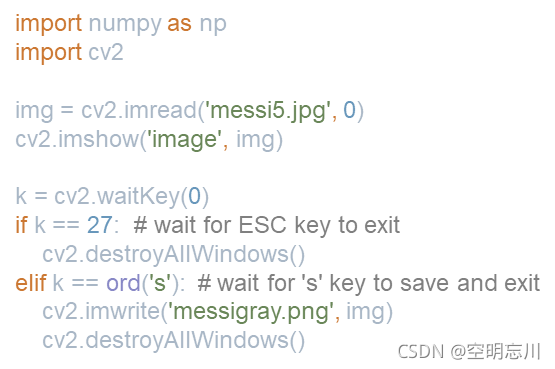 1 Opencv对图片读取、显示和保存的相关函数介绍和具体操作opencv提供了多个与显示有关的函数下面对几个常用的函数进行简单介绍1cv2imsh Csdn博客
