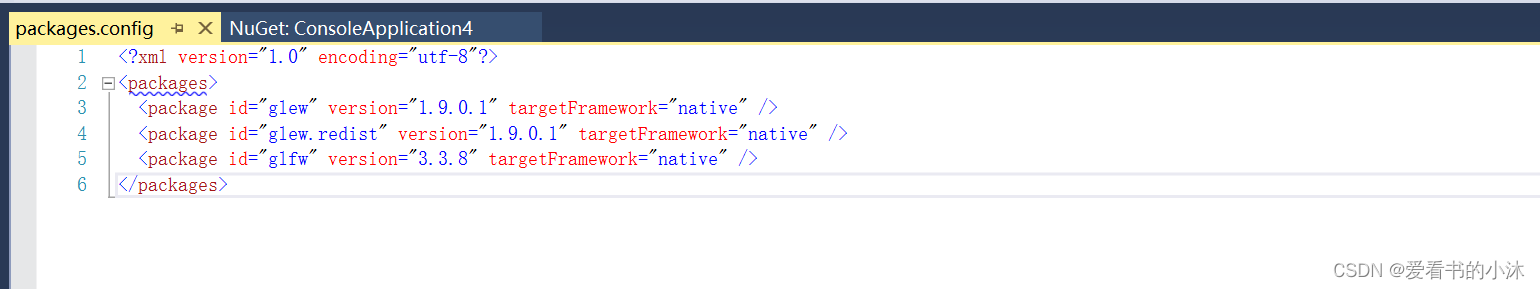 【OpenGL开发】VS2017+nuget配置OpenGL开发环境_vs 配置opengl-CSDN博客