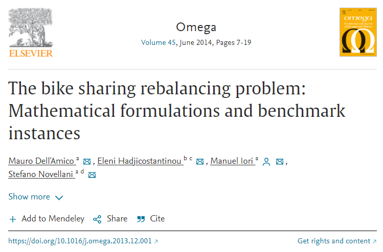 [论] A hybrid large neighborhood search for the static multi-vehicle bike-repositioning problem ...