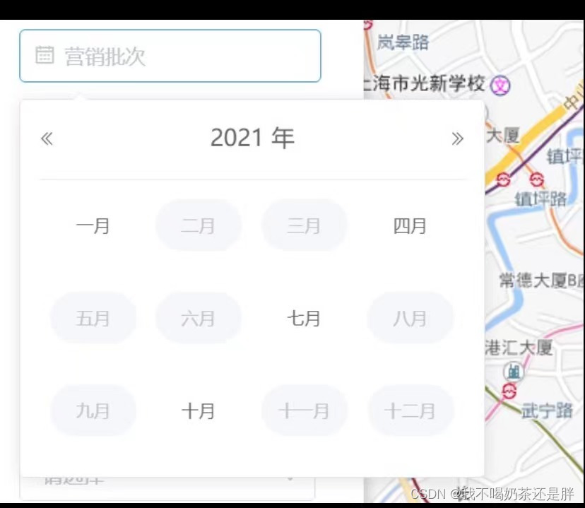 日期选择器组件(限制年份 设定仅展示的月份)qt只选择月份 Csdn博客