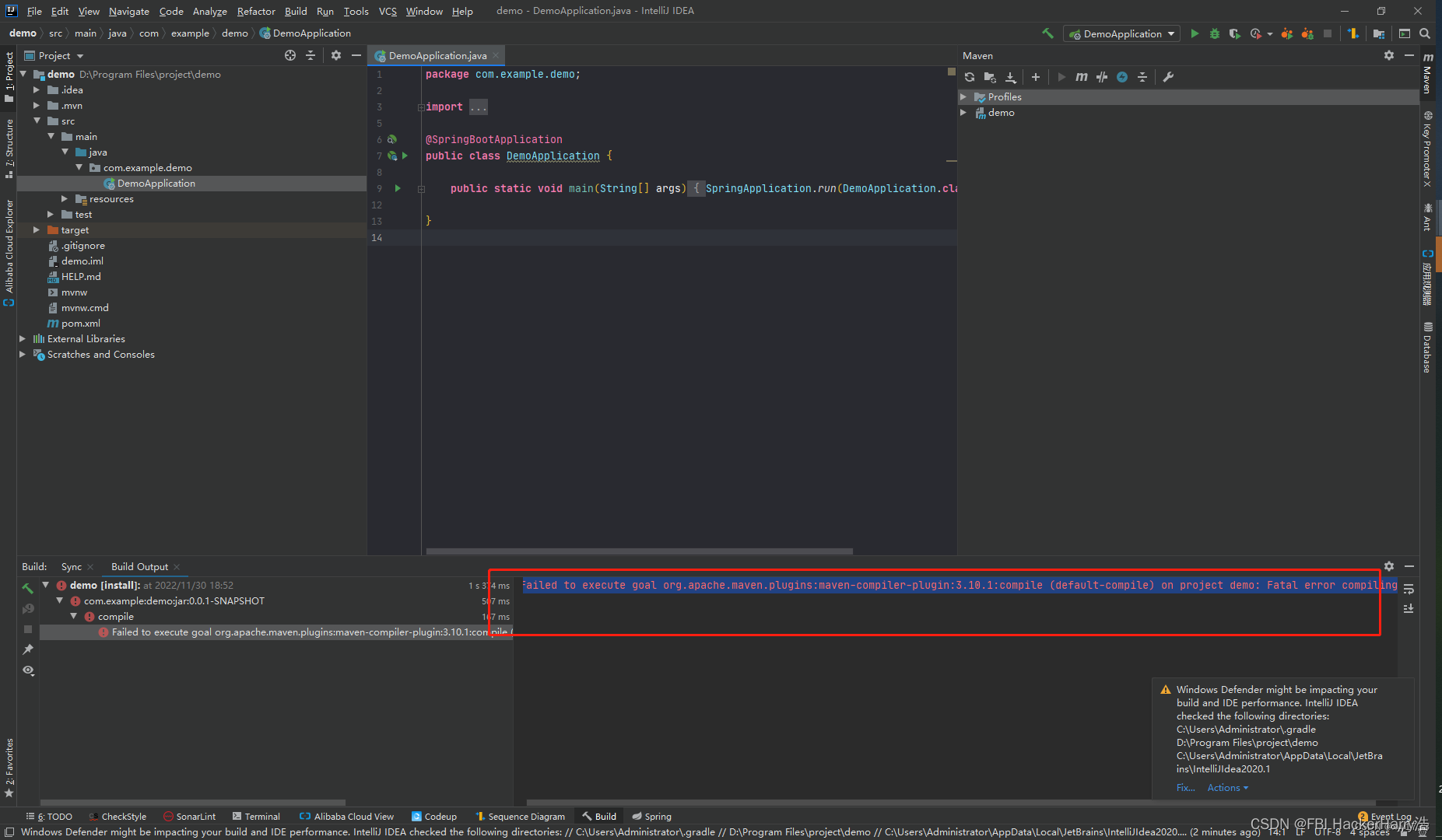 Failed to execute goal org.apache.maven.plugins:maven-compiler-plugin:3.10.1:compile和Error:(3 ...