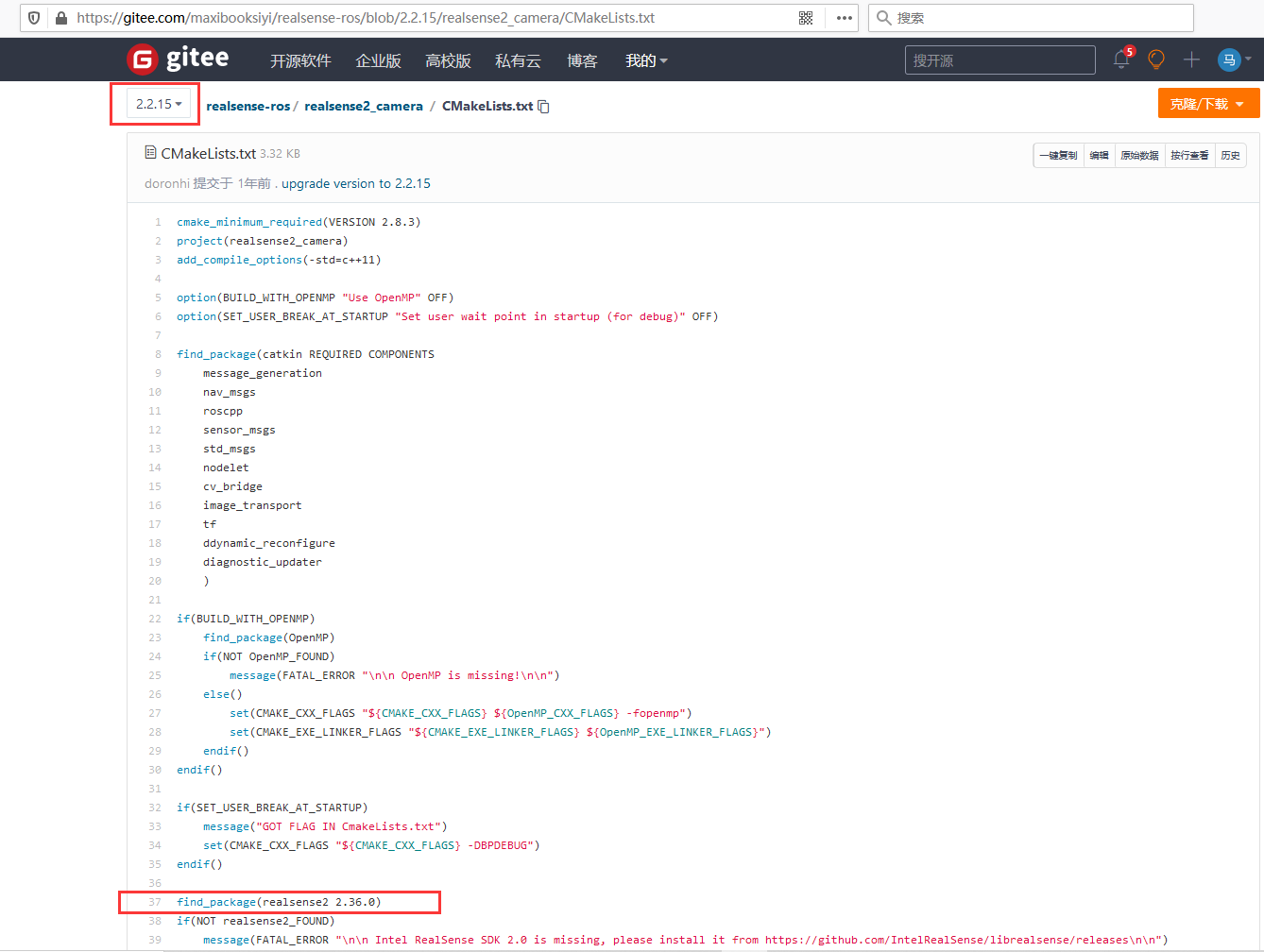 librealsense和realsense-ros的版本确实有对应关系，对应关系体现在realsense2_camera功能包的 ...