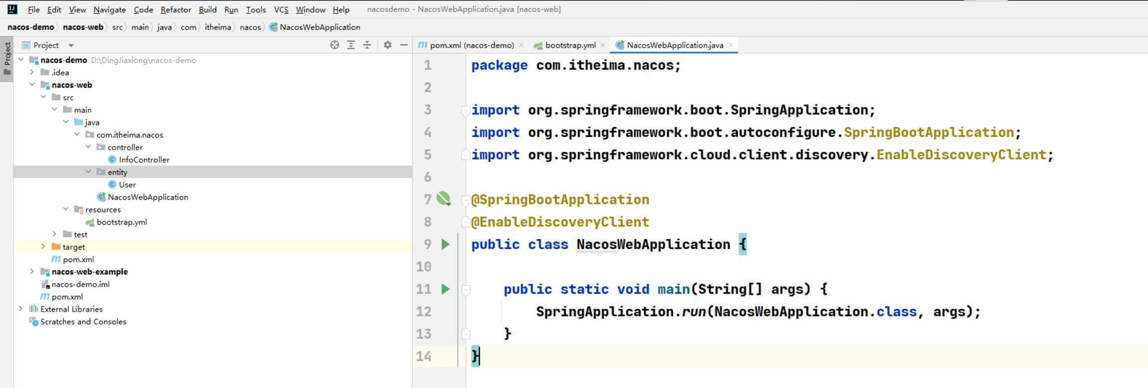 【项目】基于SaaS的餐掌柜项目实战 阶段一 基于SaaS的餐掌柜项目实战 第1章 基础架构搭建 3 技术预研 3.2 注册中心+配置中心Nacos 3.2.3 Nacos注册中心使用 ...