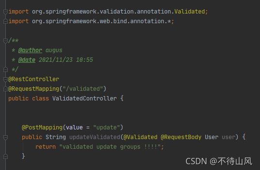 使用spring的validated注解实现参数分组校验 Javaspring Api注解实现分组 Csdn博客