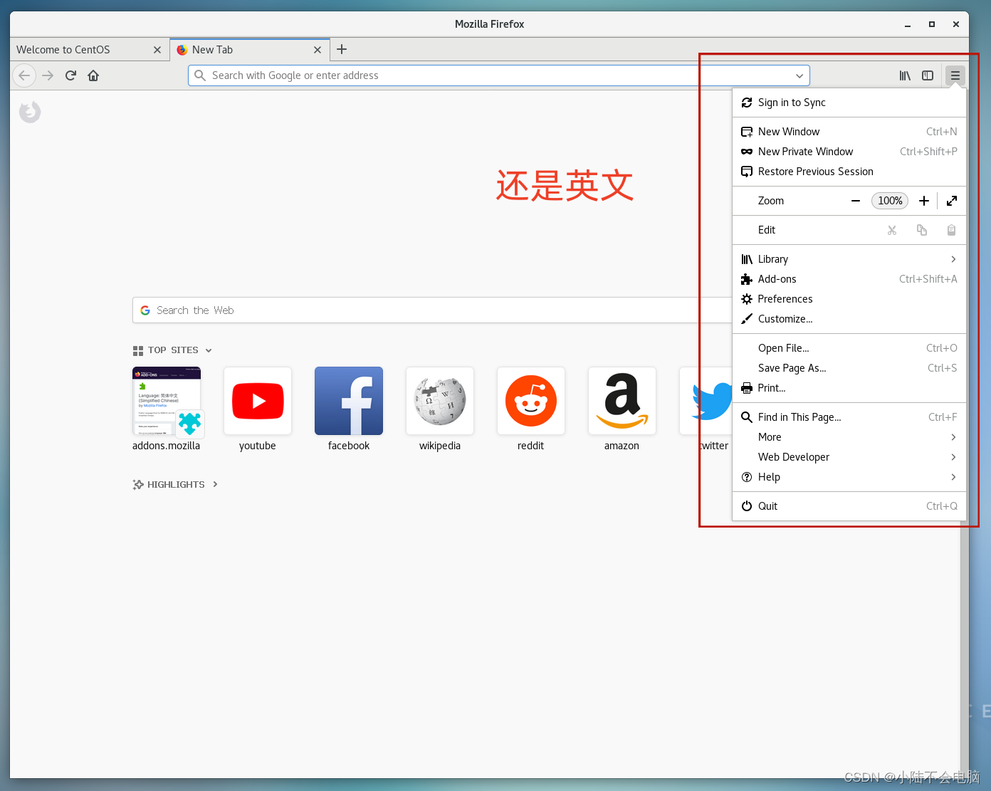 给Linux CentOS 7 Firefox 设置中文语言_centos7火狐浏览器怎么设置中文-CSDN博客