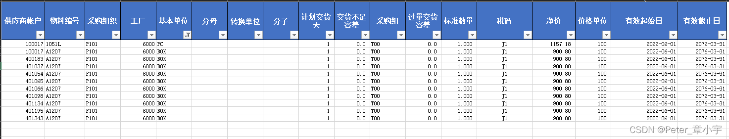 SAP，ABAP自开发批导程序批量维护ME11、ME12信息记录，涉及表EINA、EINE_sap eina-CSDN博客