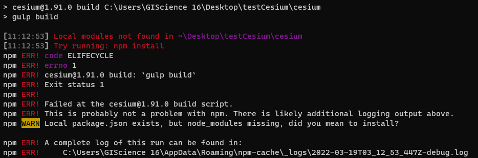 cesium源码编译运行_documentation not available. please run the "build-CSDN博客