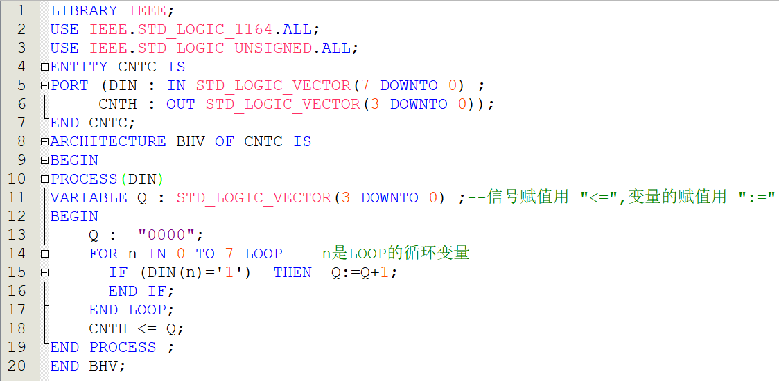 【vhdl语言】【quartus软件】统计位矢中含‘1‘个数的电路模块设计3位无符号数中1的个数设计电路 Csdn博客