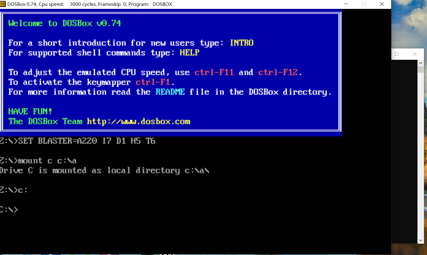 DOSBox的安装及使用_dosbox mount-CSDN博客