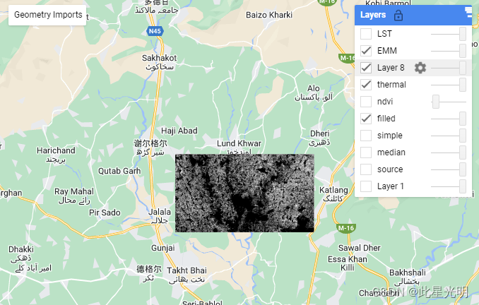Google Earth Engine（GEE）——用填充后的Landsat7影像进行LST地表温度计算（C值转化为K值）_landsat计算 ...