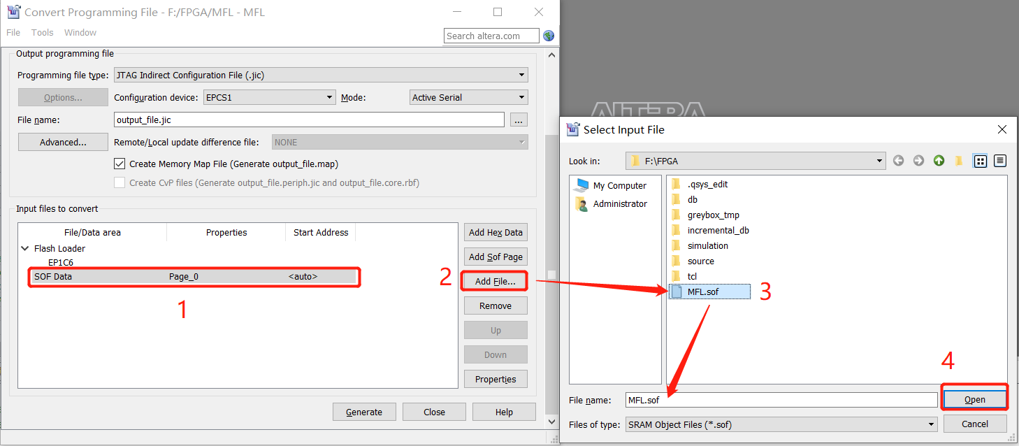 Quartus将sof文件生成.jic文件固化进flash_quartus生成jic-CSDN博客