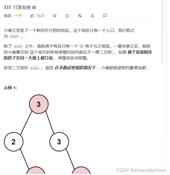 《每日一题——337 打家劫舍 Iii》 Csdn博客 